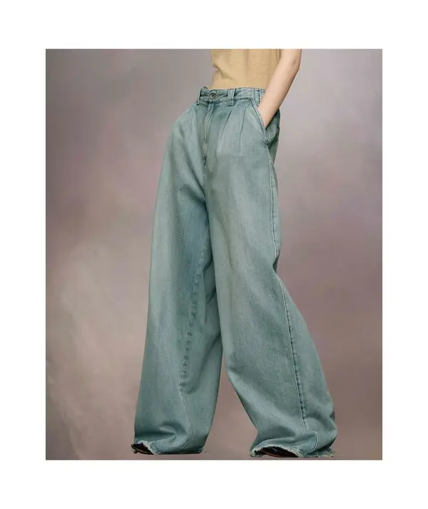MAISON MARGIELA Wide-leg Pleated Jeans
