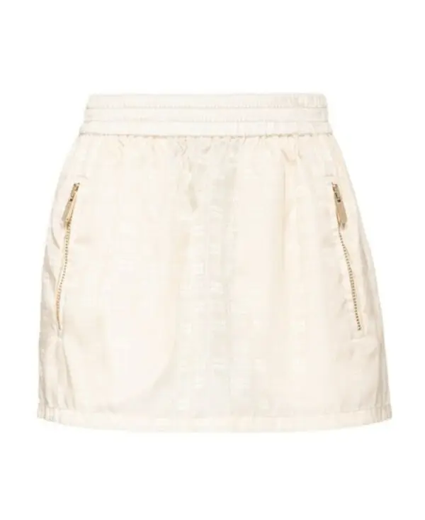 Miu Miu Emblem Mini Skirt - Ivory