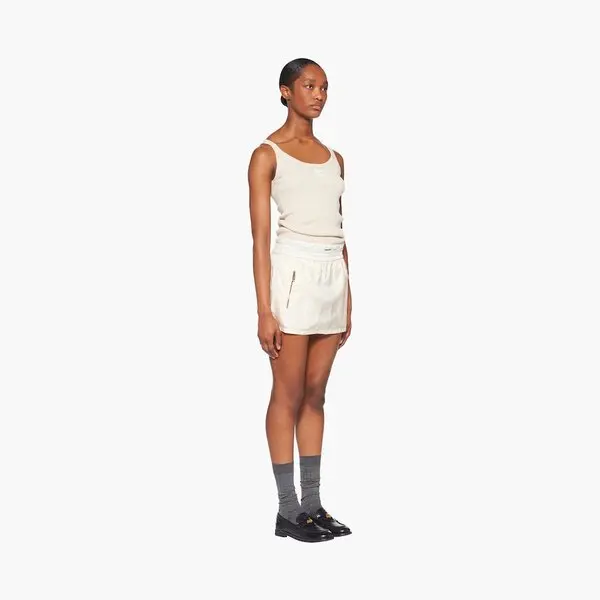 Miu Miu Emblem Mini Skirt