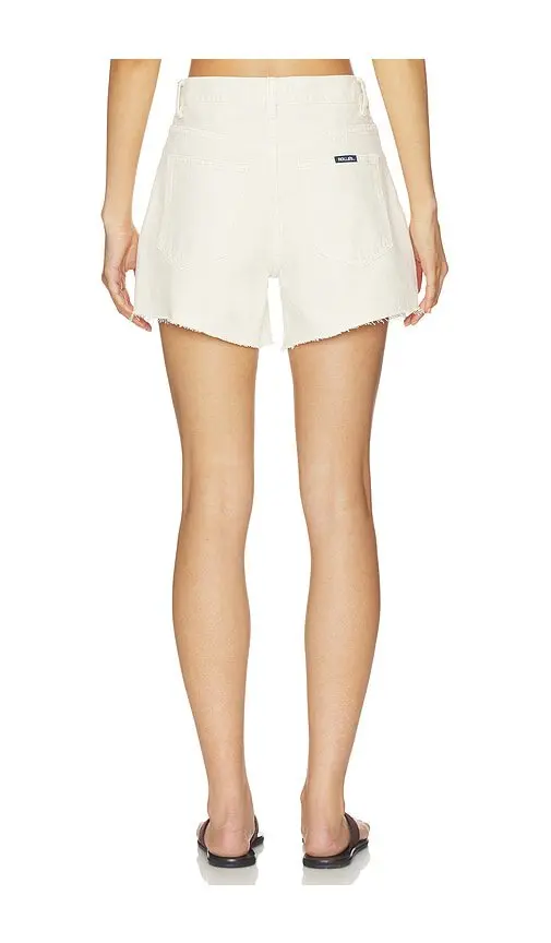 Rolla's Lou Denim Shorts With Frayed Hem - Cream