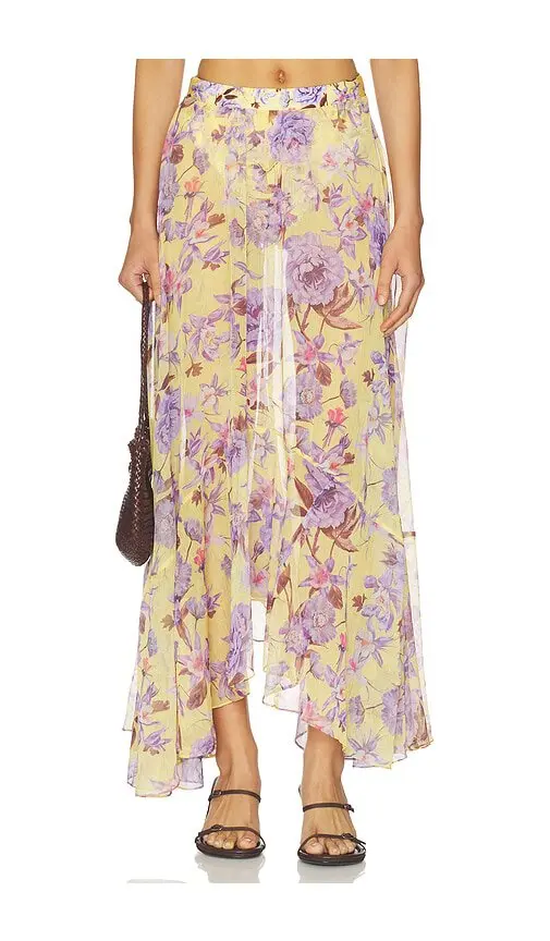 PatBO Peony Print Maxi Skirt
