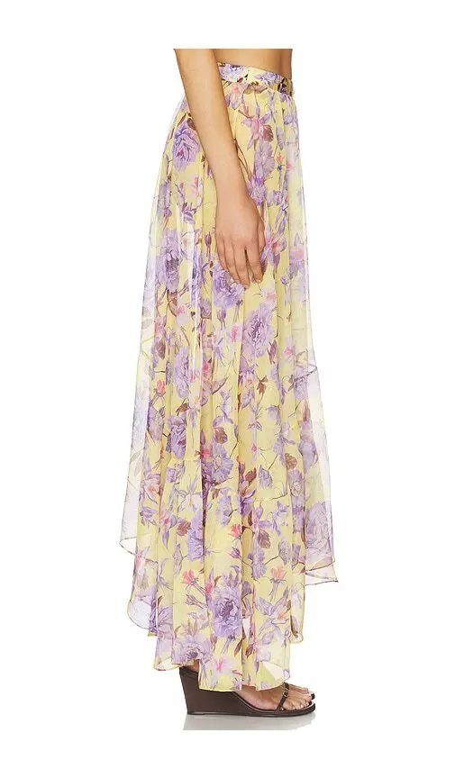 PatBO Peony Print Maxi Skirt