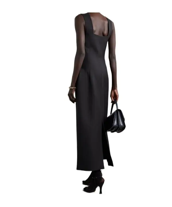 THE ROW Sleeveless Square Neck Dress With Back Slit
