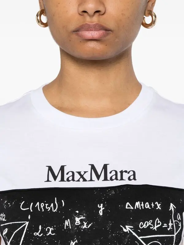 Max Mara Colibri Logo Printed Crewneck T-shirt