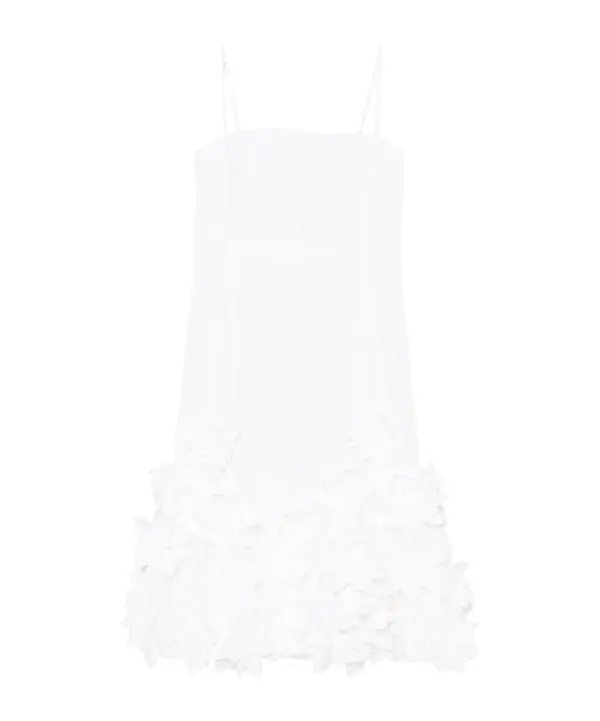 Simkhai Bella Midi Dress With Floral Appliqu - White