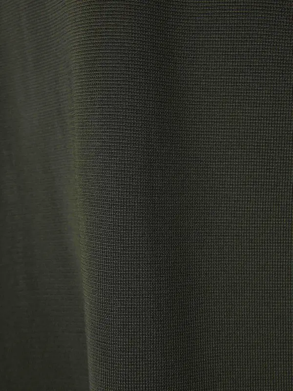 Ami V-neck Maxi Dress With Ribbed Details