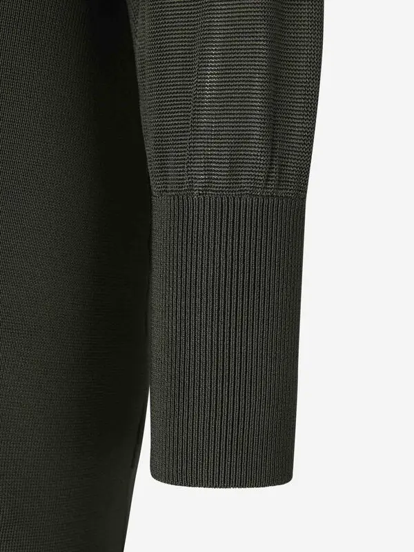 Ami V-neck Maxi Dress With Ribbed Details