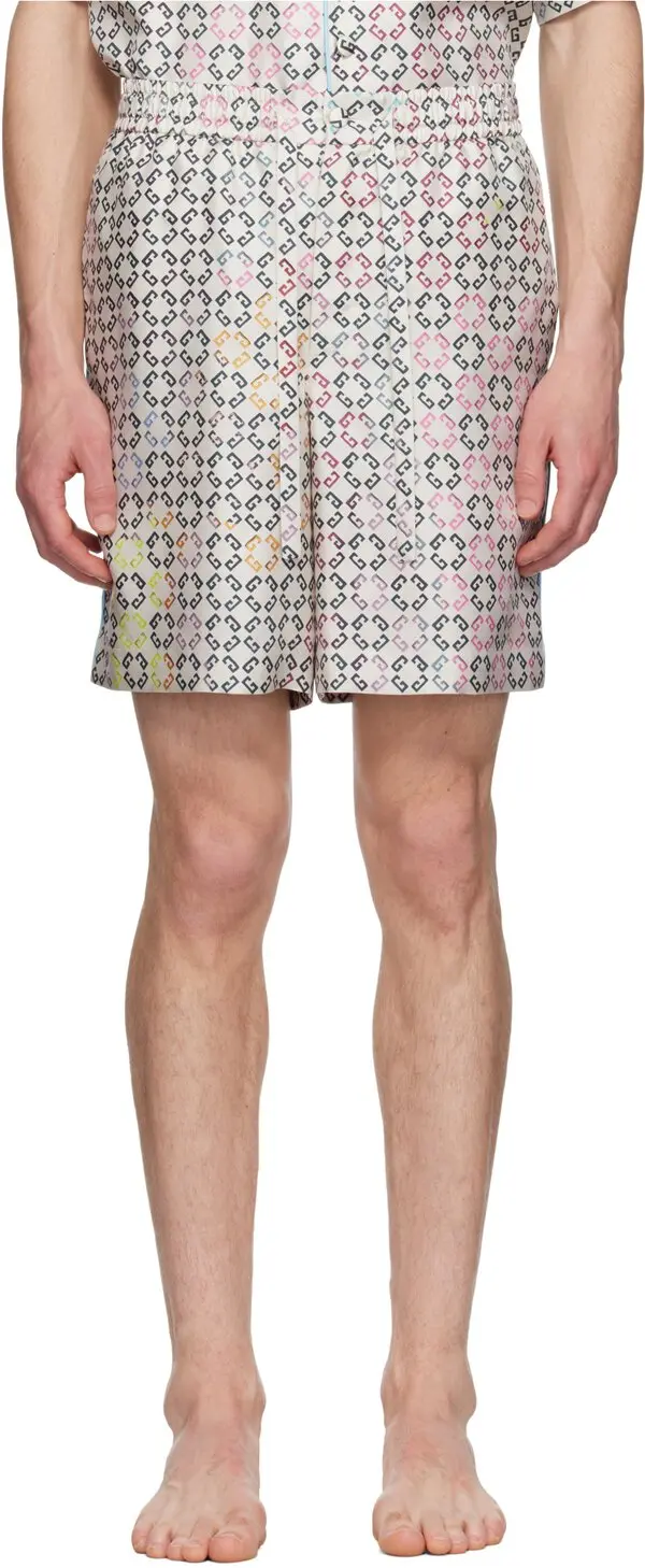 Givenchy Graphic Pattern Drawstring Bermuda Shorts