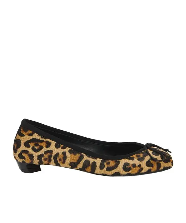 Alexander McQueen Armadillo Leopard Print Ballet Flats