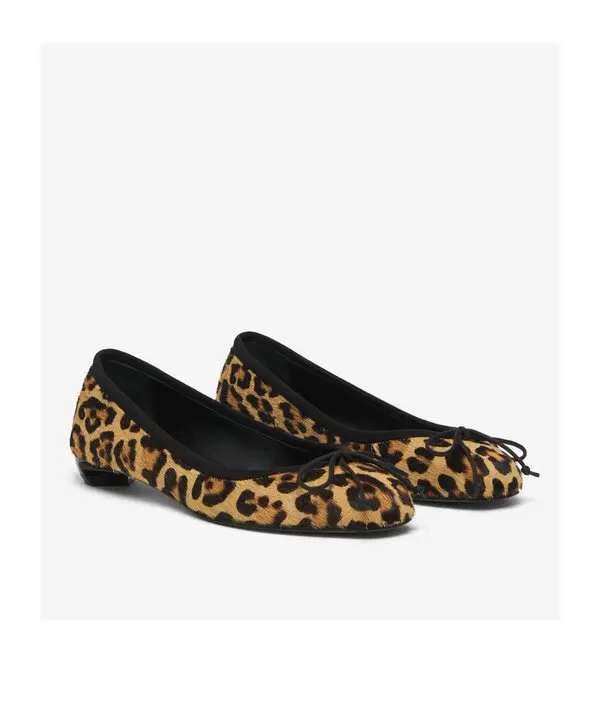 Alexander McQueen Armadillo Leopard Print Ballet Flats