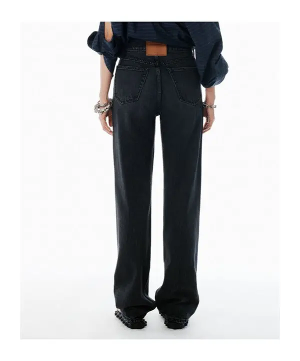 Alexander Wang Logo Cutout Mid-rise Jeans