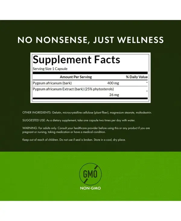 SWANSON Pygeum Herbal Supplement Health Supplement 120 Capsules Each