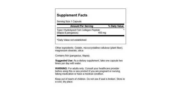 SWANSON Hydrolyzed Marine Collagen Type I 400 Mg