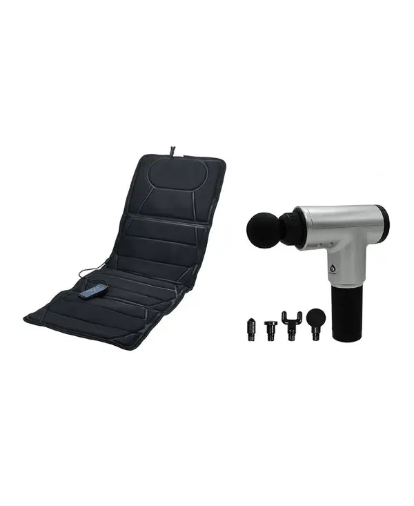 PURSONIC Full-body Massage Mat And 6-speed Cordless Deep Tissue Massage Gun - Black