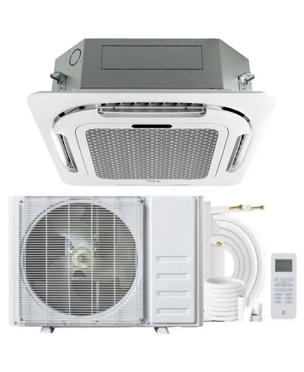 XO 9000 Btu Ceiling Cassette Mini Split Ac And Heat Pump - White