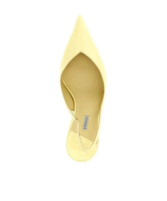 LE SILLA Vivienne Pointed-toe Slingback Pumps - Yellow