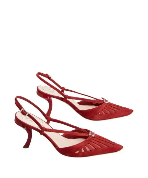 ROGER VIVIER Dorsay Virgule Velvet Leather Pumps