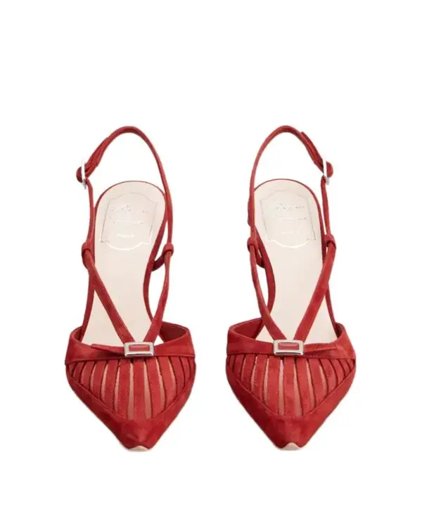 ROGER VIVIER Dorsay Virgule Velvet Leather Pumps
