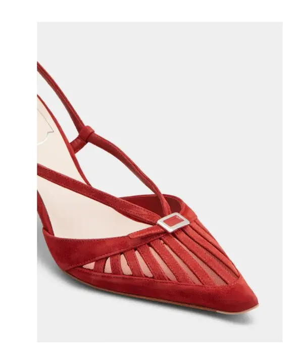 ROGER VIVIER Dorsay Virgule Velvet Leather Pumps