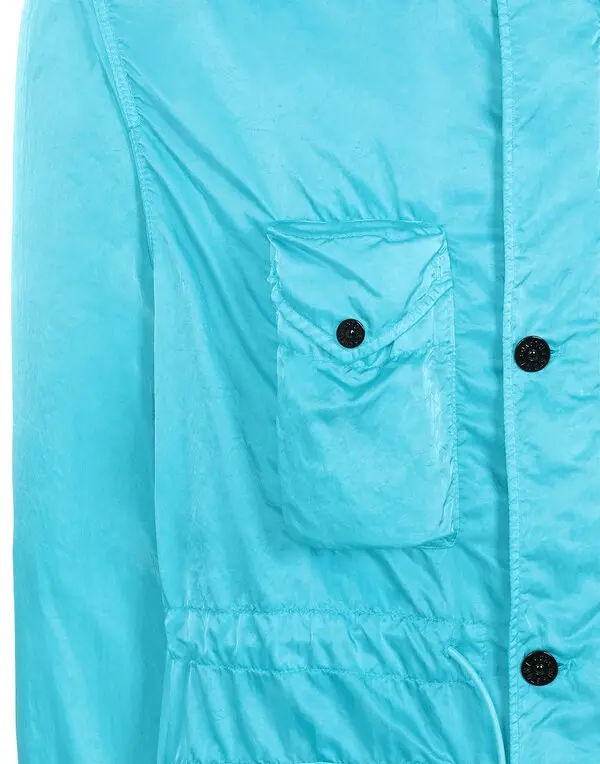 Stone Island Logo Patch Drawstring Hooded Jacket