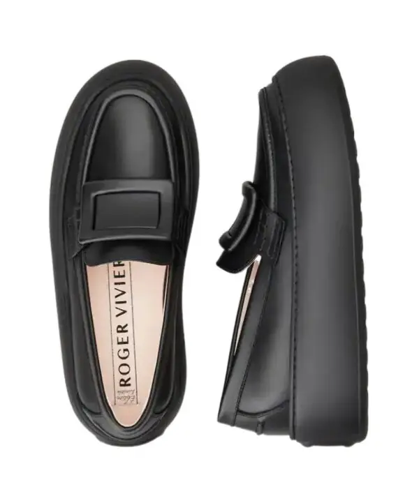 ROGER VIVIER Viv'up Loafers In Leather - Black