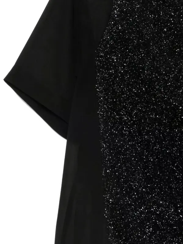 Noir Kei Ninomiya Embellished Layered Blouse - Black
