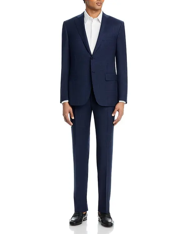 Canali Siena Textured Tonal Regular Fit Suit - Navy