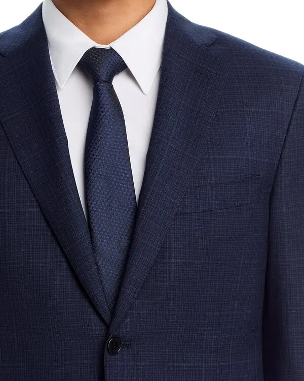 Canali Siena Textured Tonal Regular Fit Suit - Navy