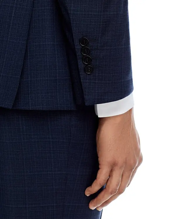 Canali Siena Textured Tonal Regular Fit Suit - Navy