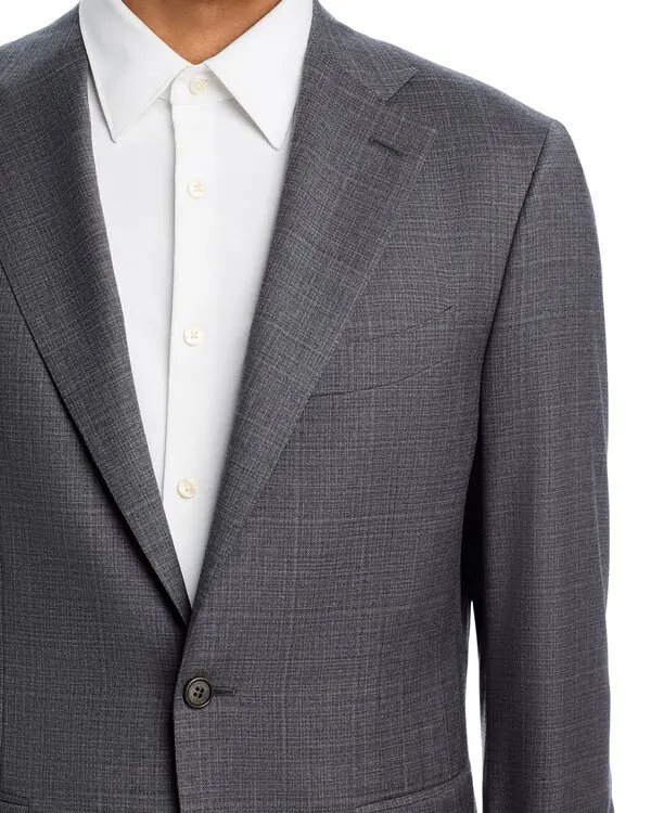 Canali Capri Textured Tonal Slim Fit Suit - Grey