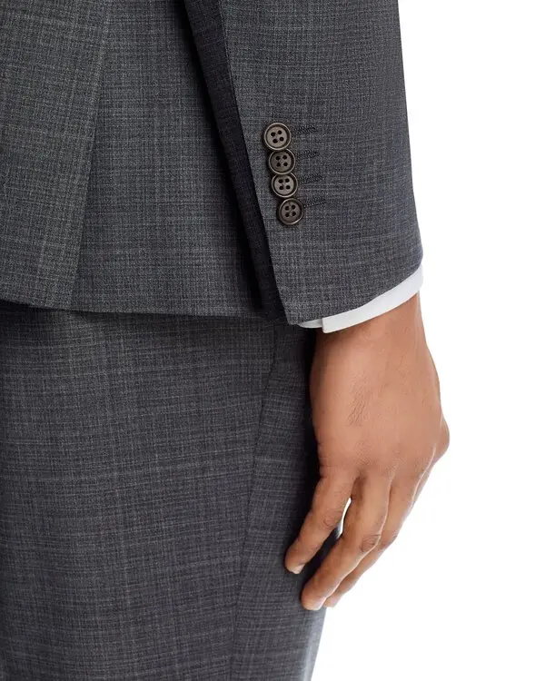 Canali Capri Textured Tonal Slim Fit Suit - Grey