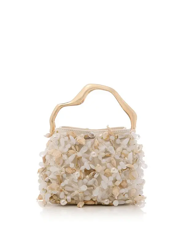 Cult Gaia Solene Embellished Mini Top Handle Bag - Off White