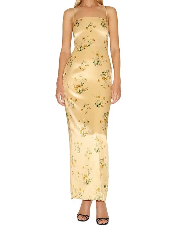 REFORMATION Frankie Silk Maxi Dress