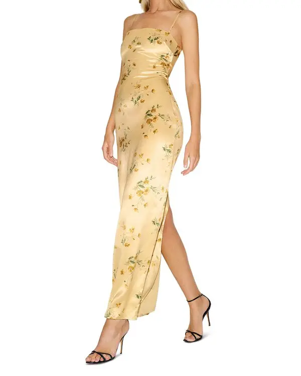 REFORMATION Frankie Silk Maxi Dress