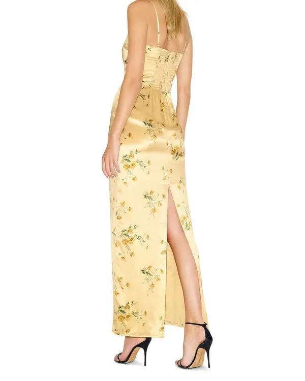 REFORMATION Frankie Silk Maxi Dress