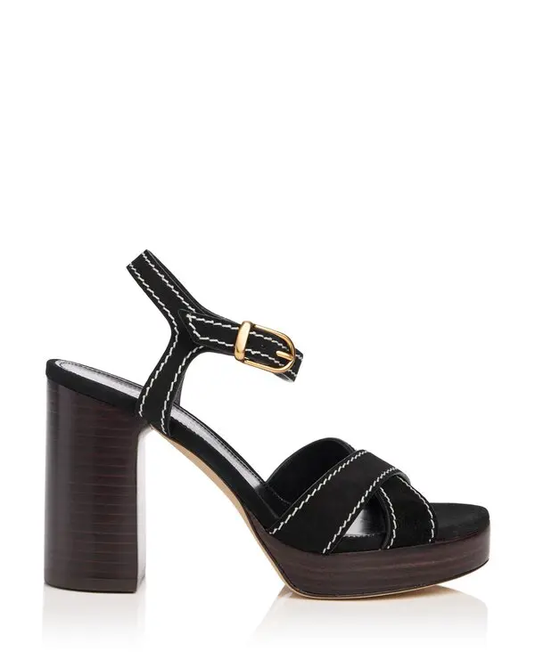 STUART WEITZMAN Dayna Saddle Platform Sandals - Black