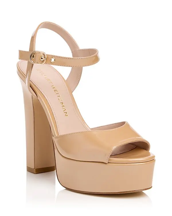 STUART WEITZMAN Reade Platform Sandals - Adobe