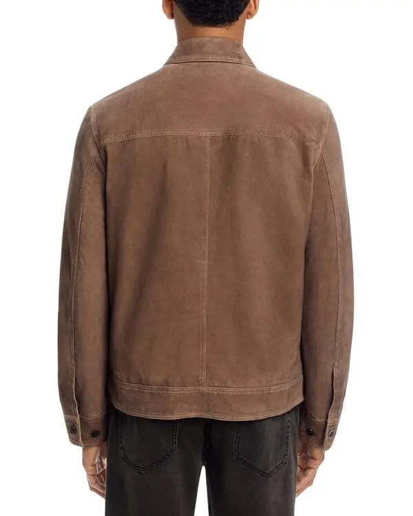 Rag & Bone Suede Trucker Jacket - Light Brown