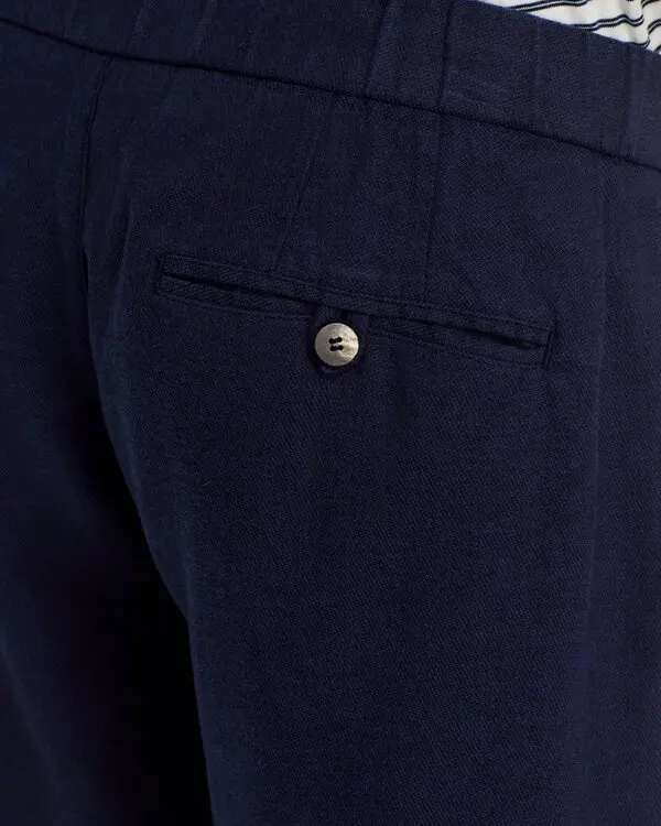 Frescobol Carioca Felipe Linen Shorts - Midnight Blue