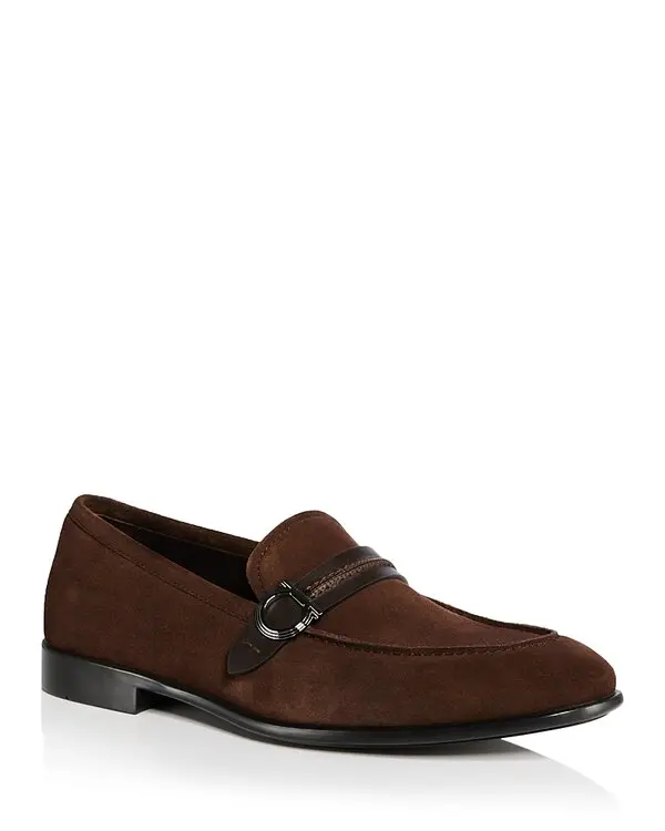 FERRAGAMO Gancini Loafers - Bark