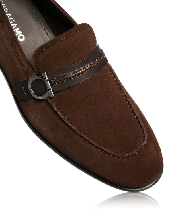FERRAGAMO Gancini Loafers - Bark