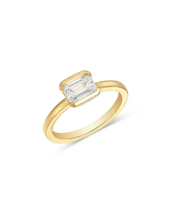 Bloomingdale'S Emerald Cut Solitaire Ring In 18k Yellow 1.0 Tcw - Gold