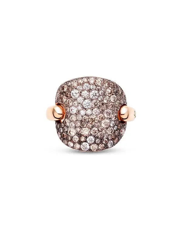 Pomellato 18k Rose Diamond Ring - Gold