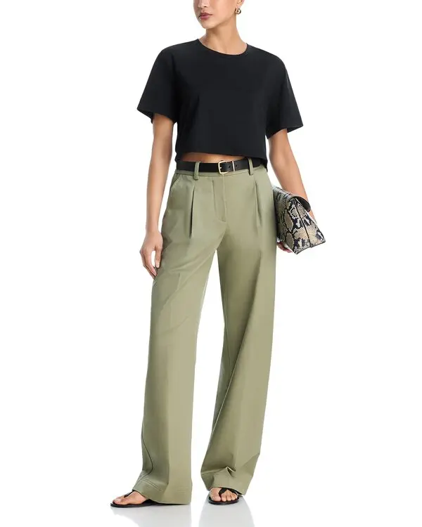A.L.C. Kali Cropped Cotton Blend Tee
