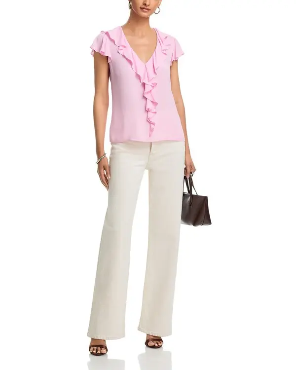 Generation Love Ruffled V-neck Blouse