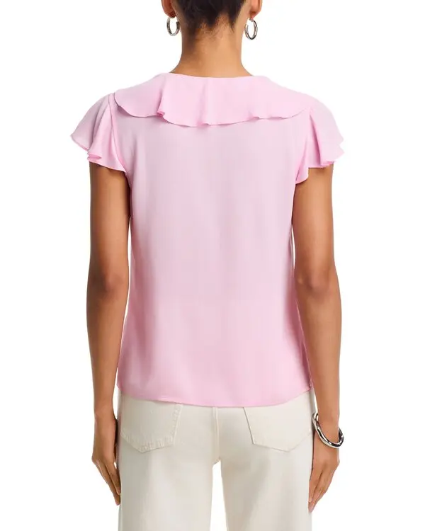 Generation Love Ruffled V-neck Blouse