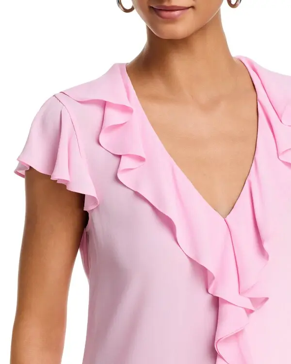 Generation Love Ruffled V-neck Blouse