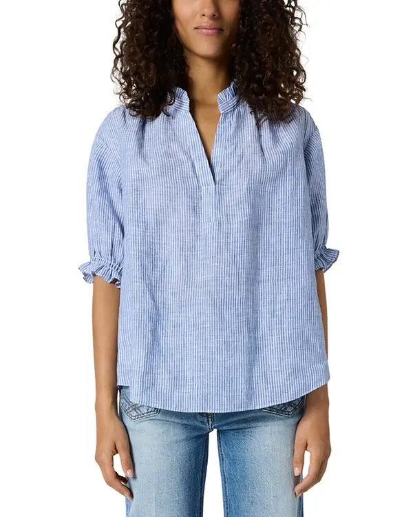 Gerard Darel Cezia Linen Striped Top