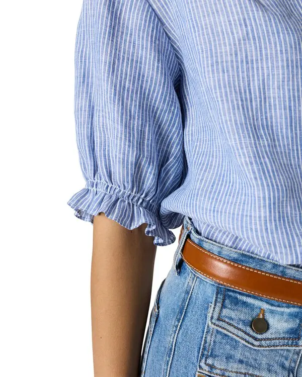 Gerard Darel Cezia Linen Striped Top