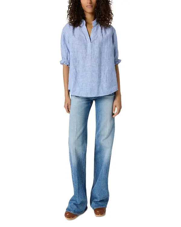 Gerard Darel Cezia Linen Striped Top